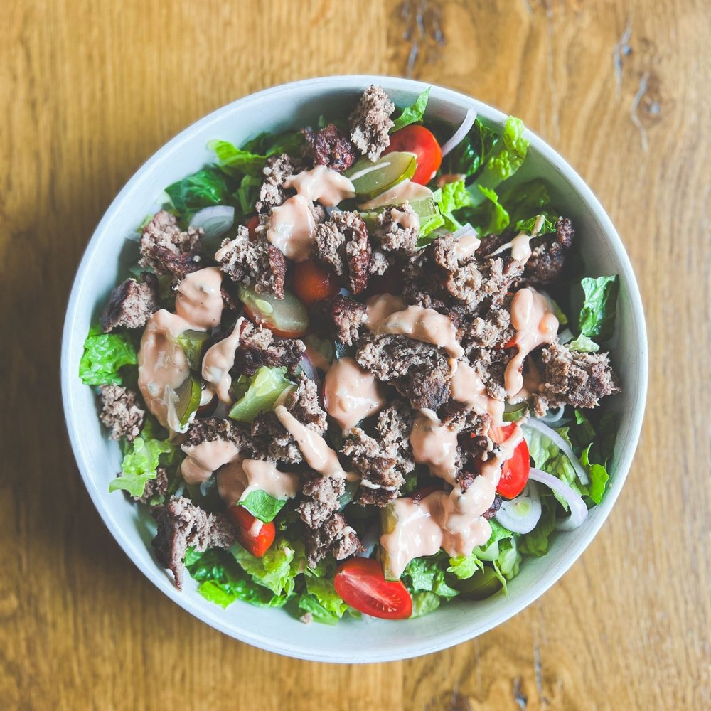 Leftover Burger Salad — Black Iron Nutrition | Nutrition & Training ...