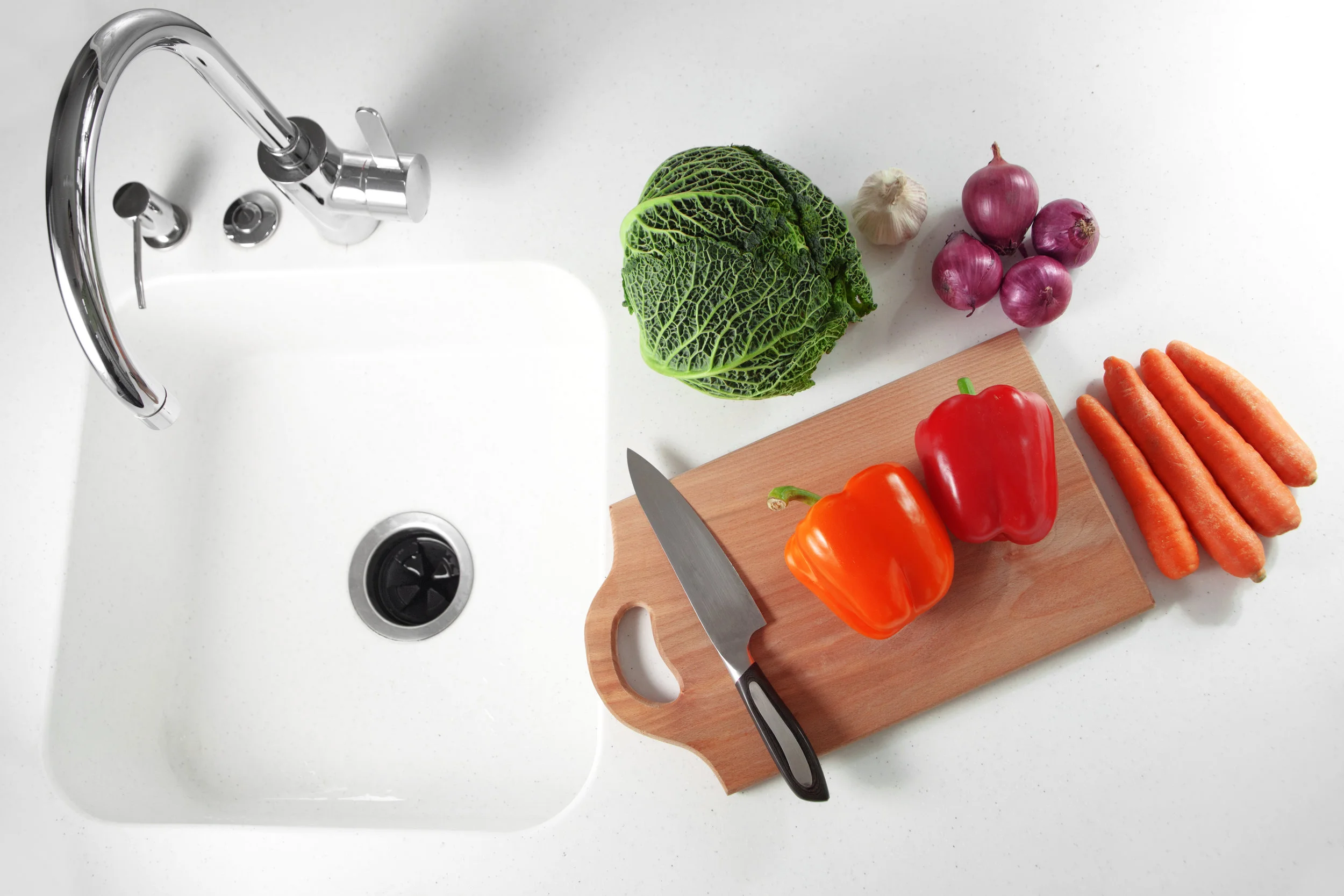 SS400 - White Cast Kitchen Sink