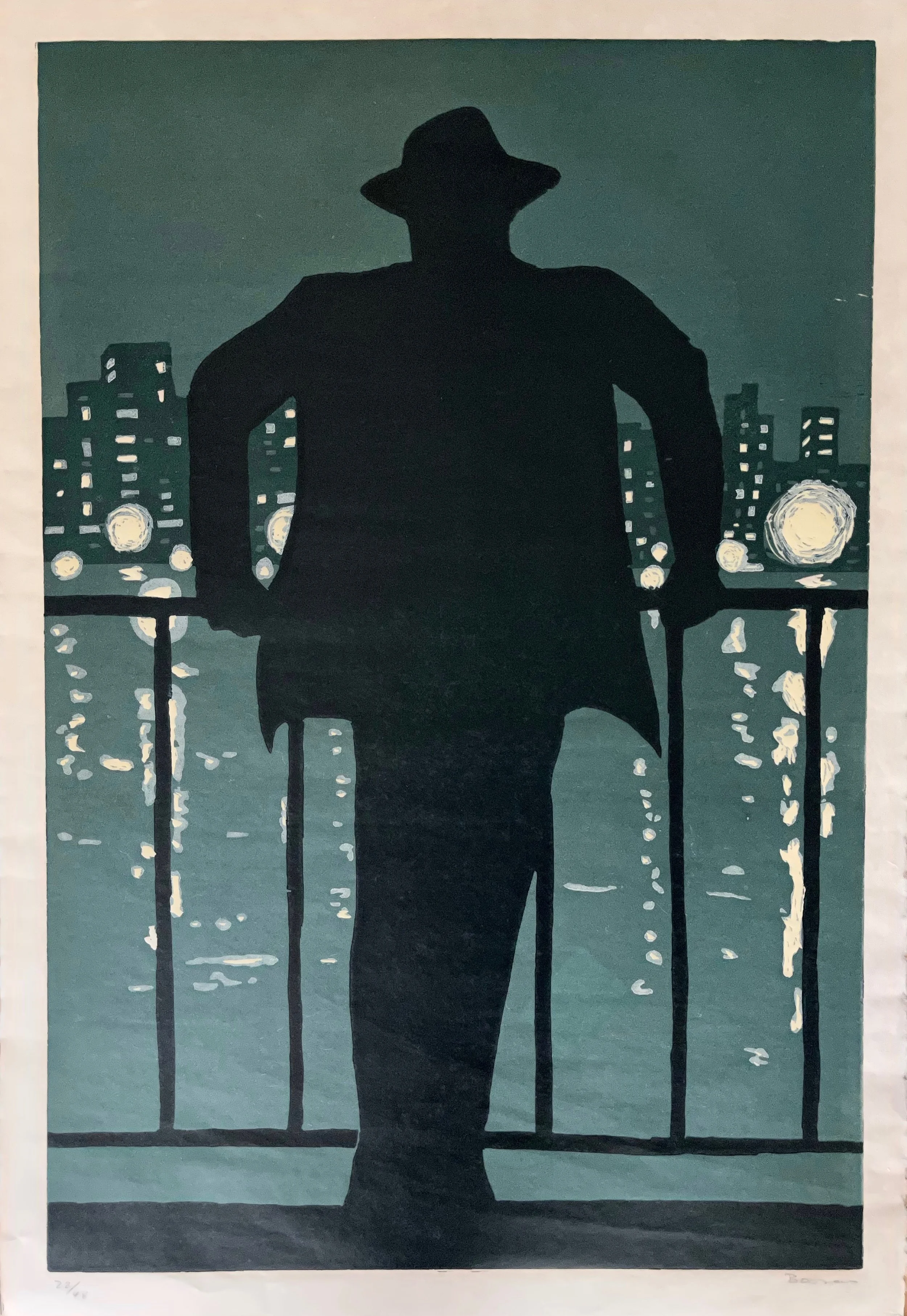 Richard Bosman, Reflections, late 1980's, woodcut published by Pace ...