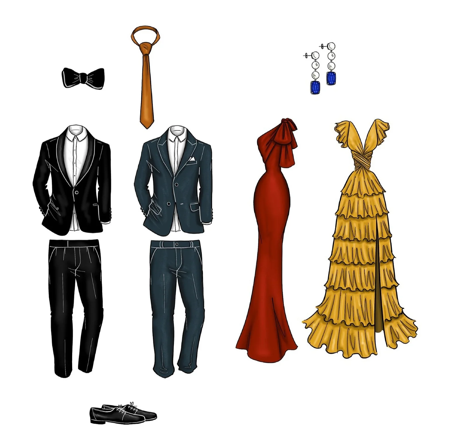 Wedding Dress Codes De-Coded — SamiaLynn Illustration & Design