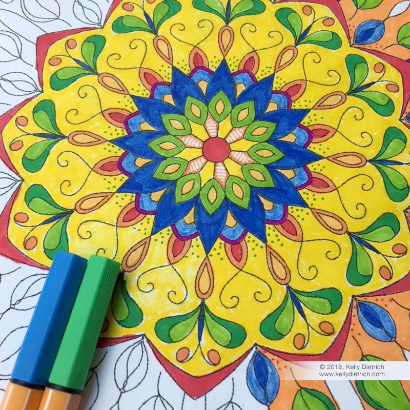 End of Summer Mandala Free Coloring Page — Kelly Dietrich Mandala Art