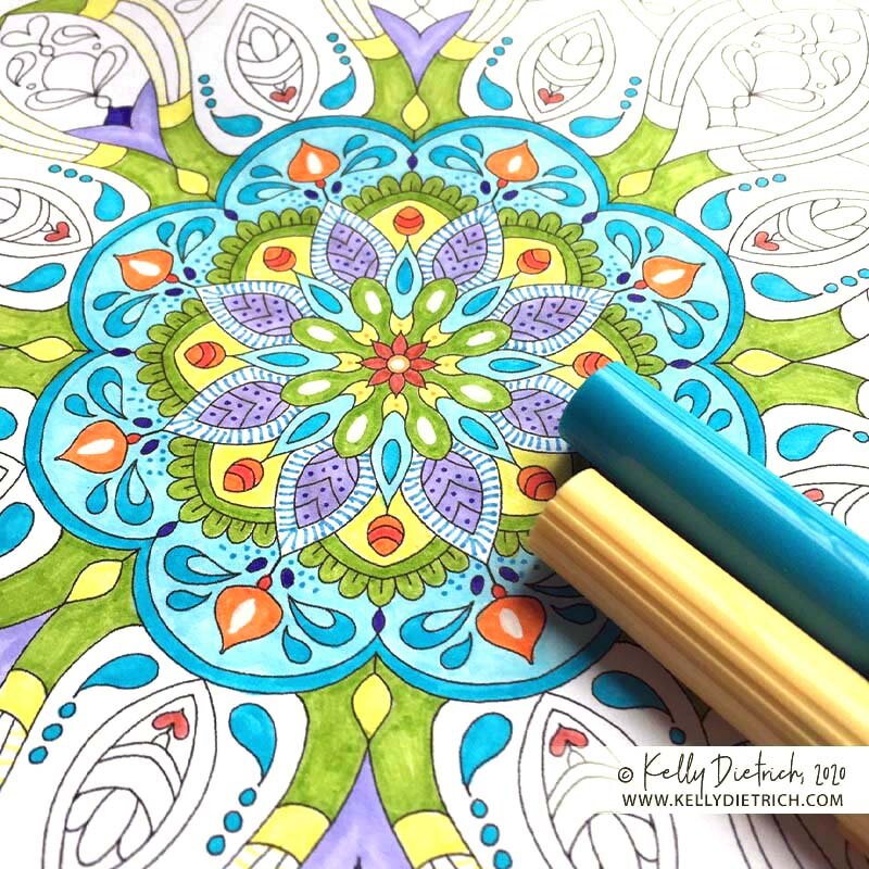 Spring Renewal Mandala: April's Free Printable Coloring Page — Kelly ...