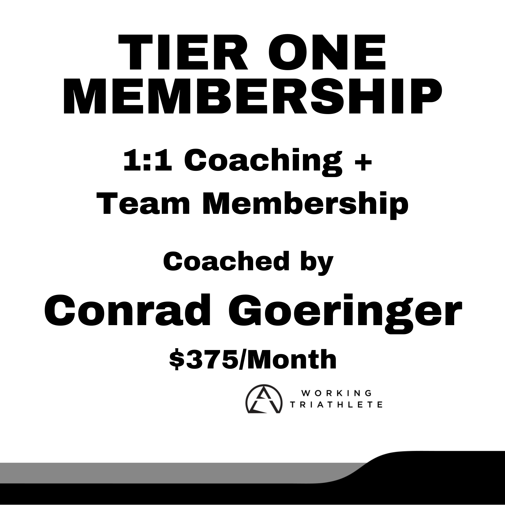 TIER ONE: 1:1 Coaching + Team Membership (Monthly) w/ Conrad Goeringer ...