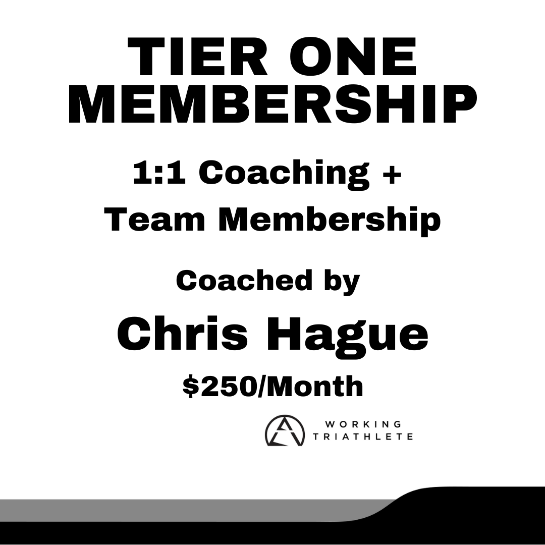TIER ONE: 1:1 Coaching + Team Membership (Monthly) w/ Chris Hague — Working Triathlete