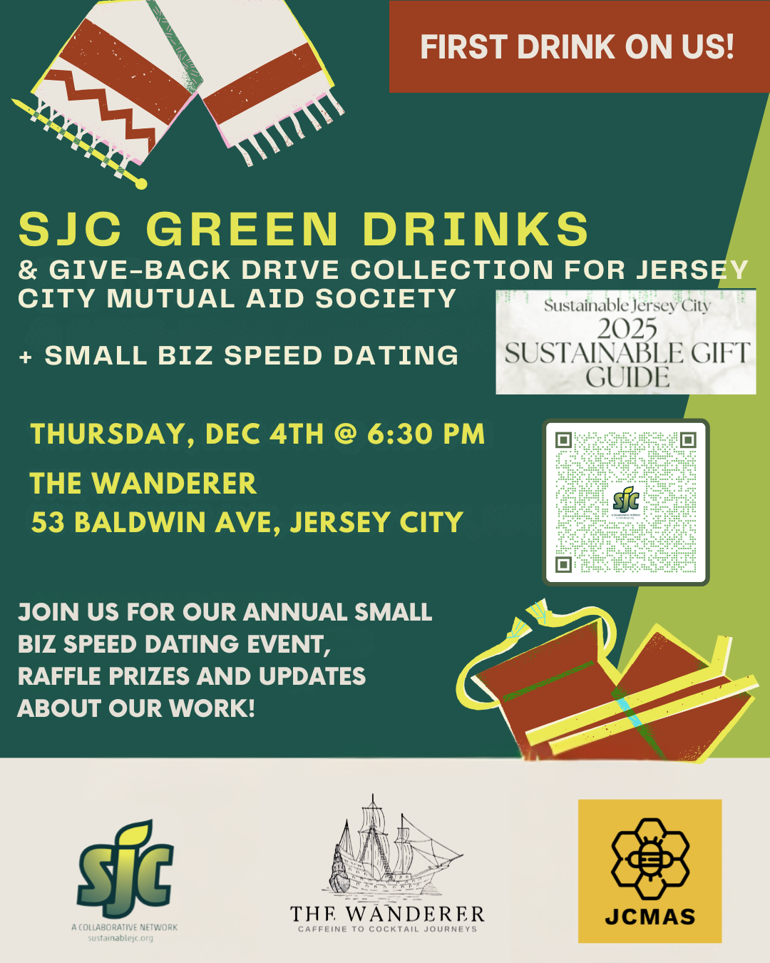SJC Green Drinks - First Drink on Us! — Sustainable Jersey City