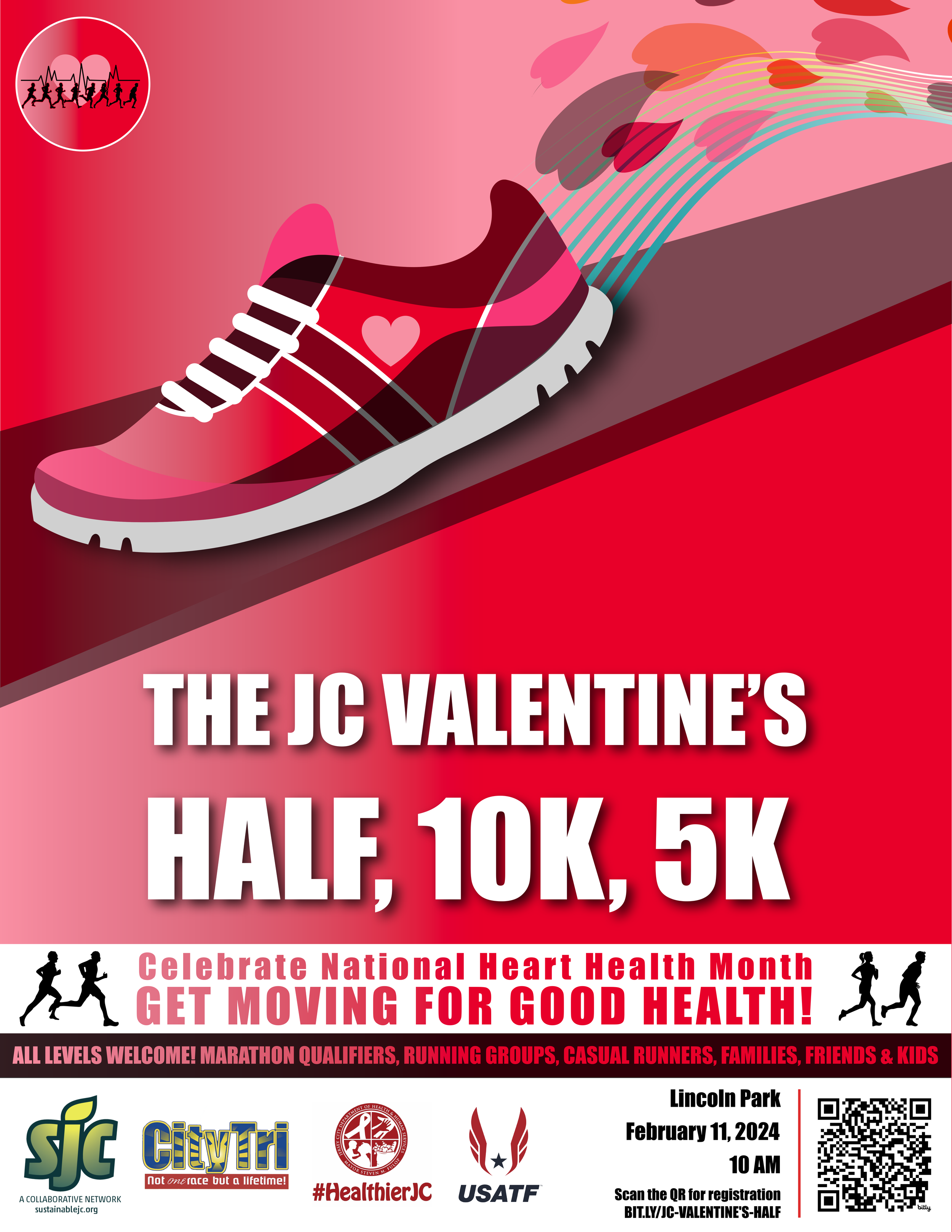 JC Valentine's Half Marathon, 10K, 5K — Sustainable Jersey City