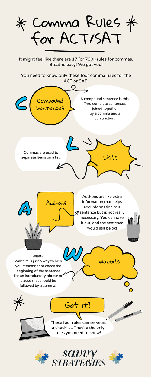 Comma Rules for the ACT and SAT — Savvy Strategies