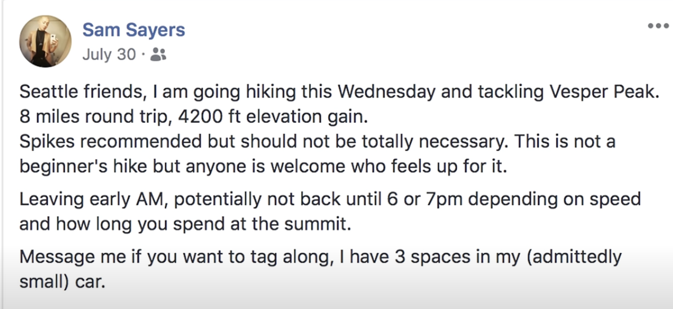 The strange disappearance of Samantha Sayers from Vesper Peak ...