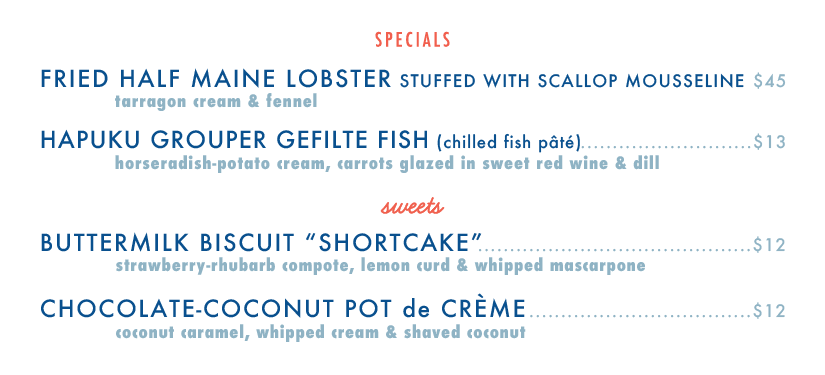 Menu — Voyager Ferndale