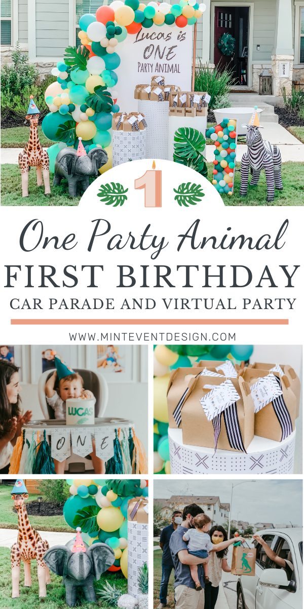 One Party Animal First Birthday Car Parade — Mint Events