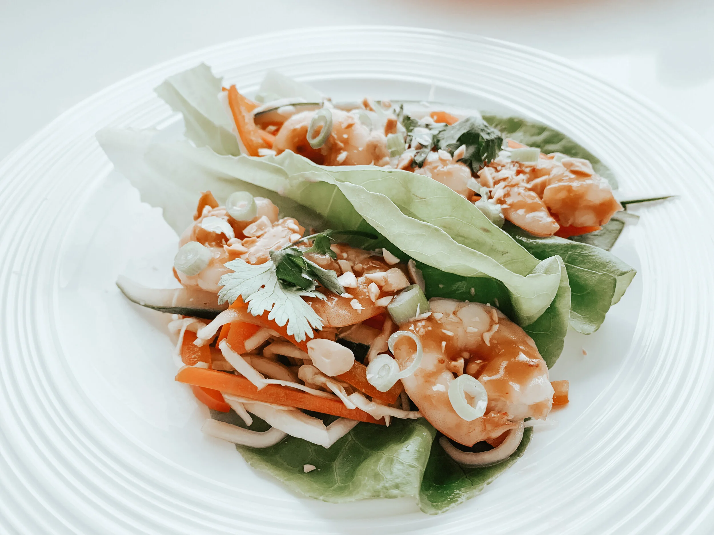 Sesame Ginger Prawn Lettuce Wraps — Simply Christy Lynn