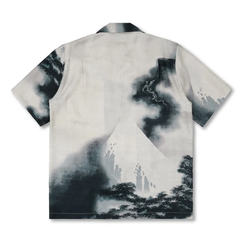 IKYU'S DRAGON Silk Aloha Shirt - Japanese Kimono Aloha Shirts Pagong ...