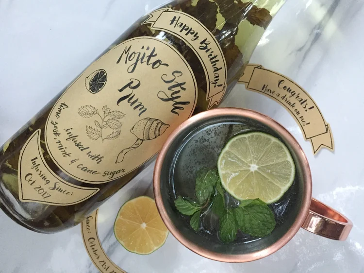 DIY Mojito Infused Rum — glitches & stitches