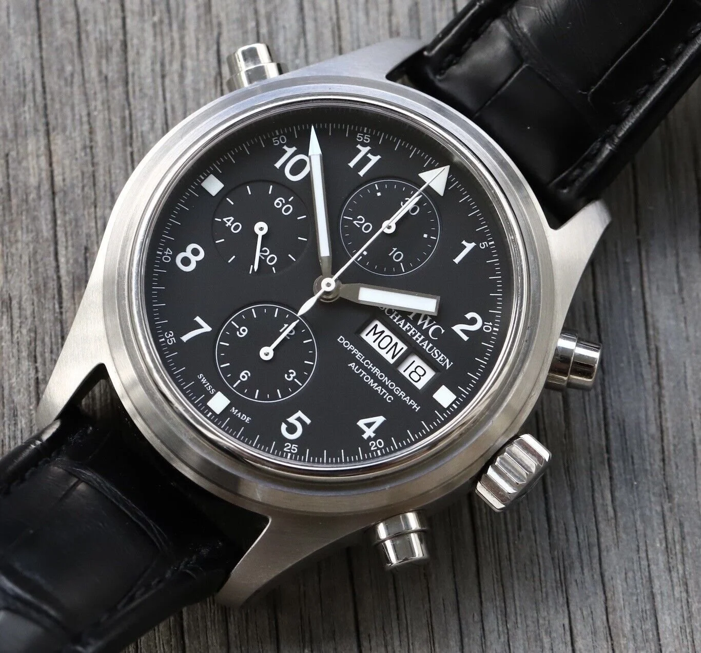 IWC Pilot Doppelchronograph Double Chronograph IW3713-03 — WATCH VAULT