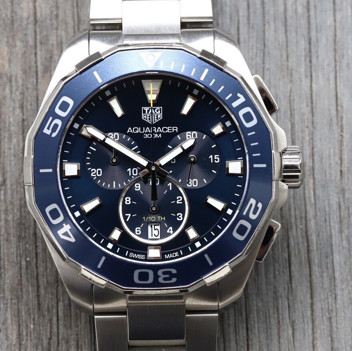 TAG Heuer Aquaracer Chronograph Quartz 43 mm CAY111B.BA0927 — WATCH VAULT