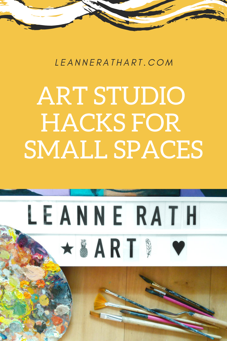 Art Studio Hacks for Small Spaces — Irish Surrealist Paintings by Leanne Rath