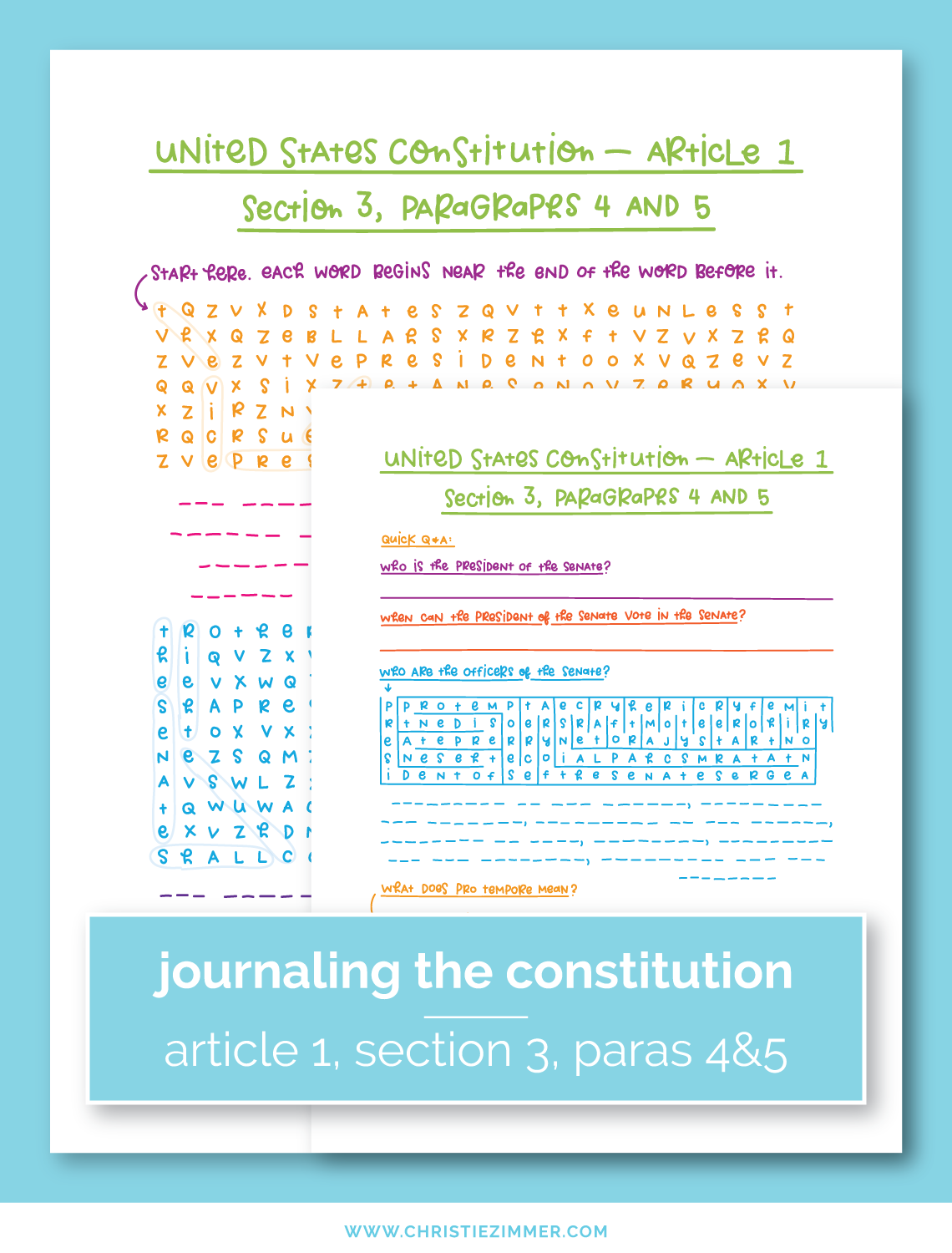 Constitution — Christie Zimmer