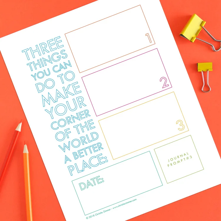 Printable Journal Prompt #3 — Christie Zimmer