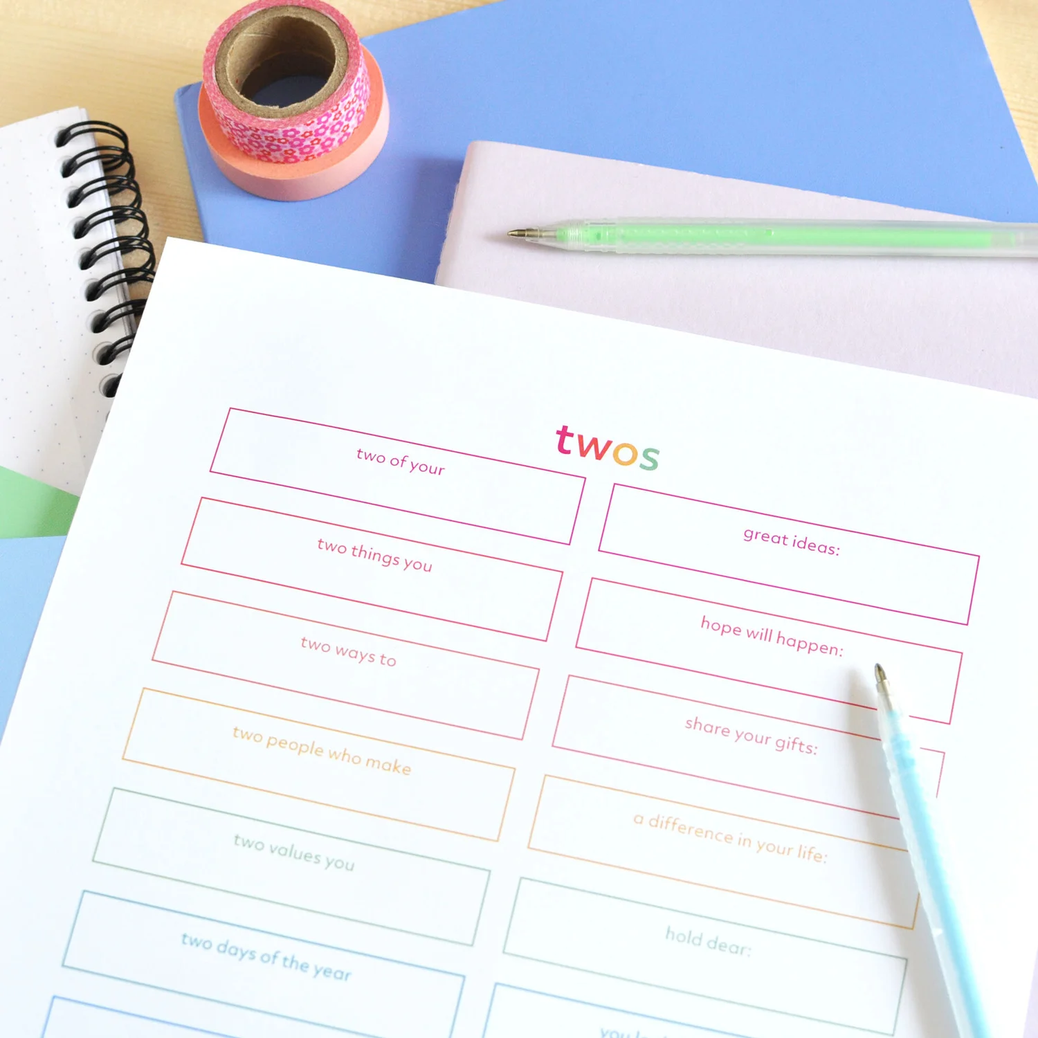 Two of Your Great Ideas (a new printable journal page!) — Christie Zimmer