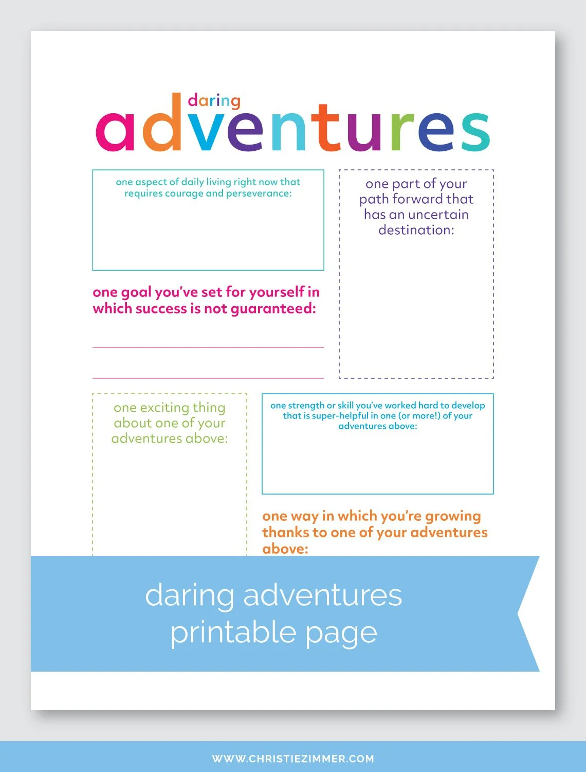 6 Everyday Adventures Printable Journal Pages — Christie Zimmer