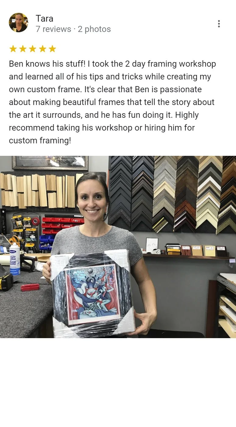 Learn how to frame — charlestonframes