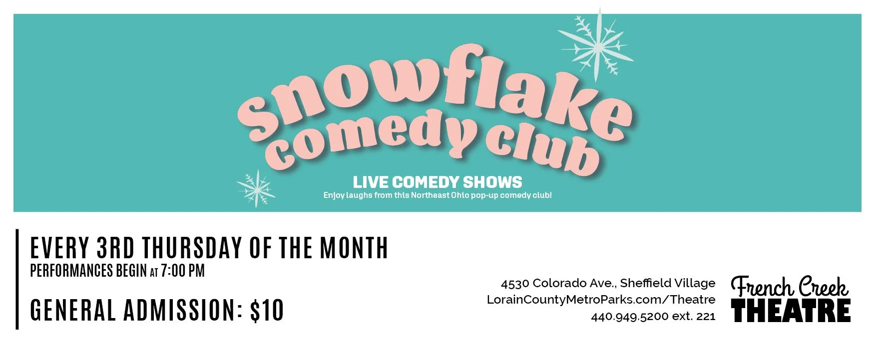Snowflake Comedy Club Show — Lorain County Metro Parks