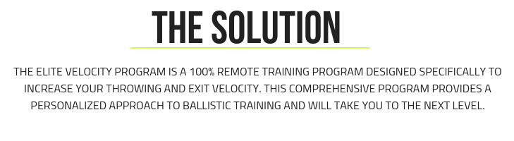 Elite Velocity Program