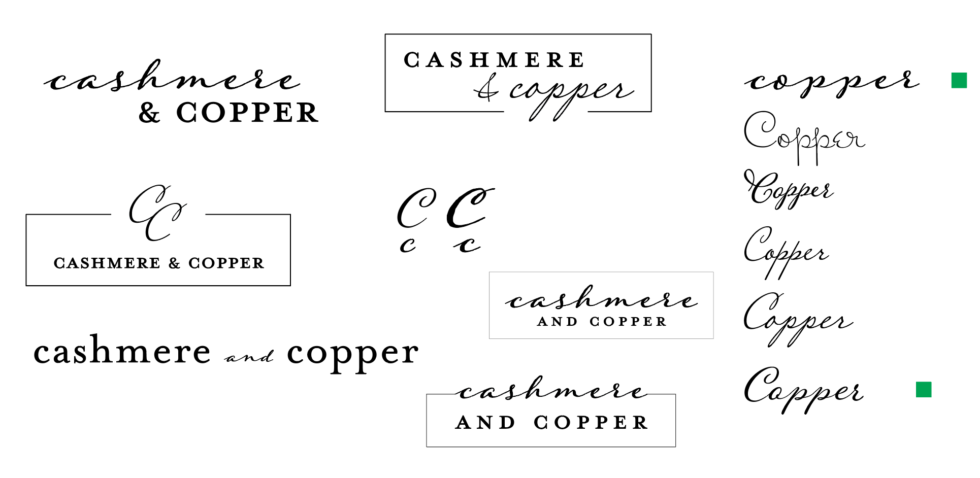 Cashmere & Copper Branding | Kaydee Gilson | UX Designer | San Diego, CA