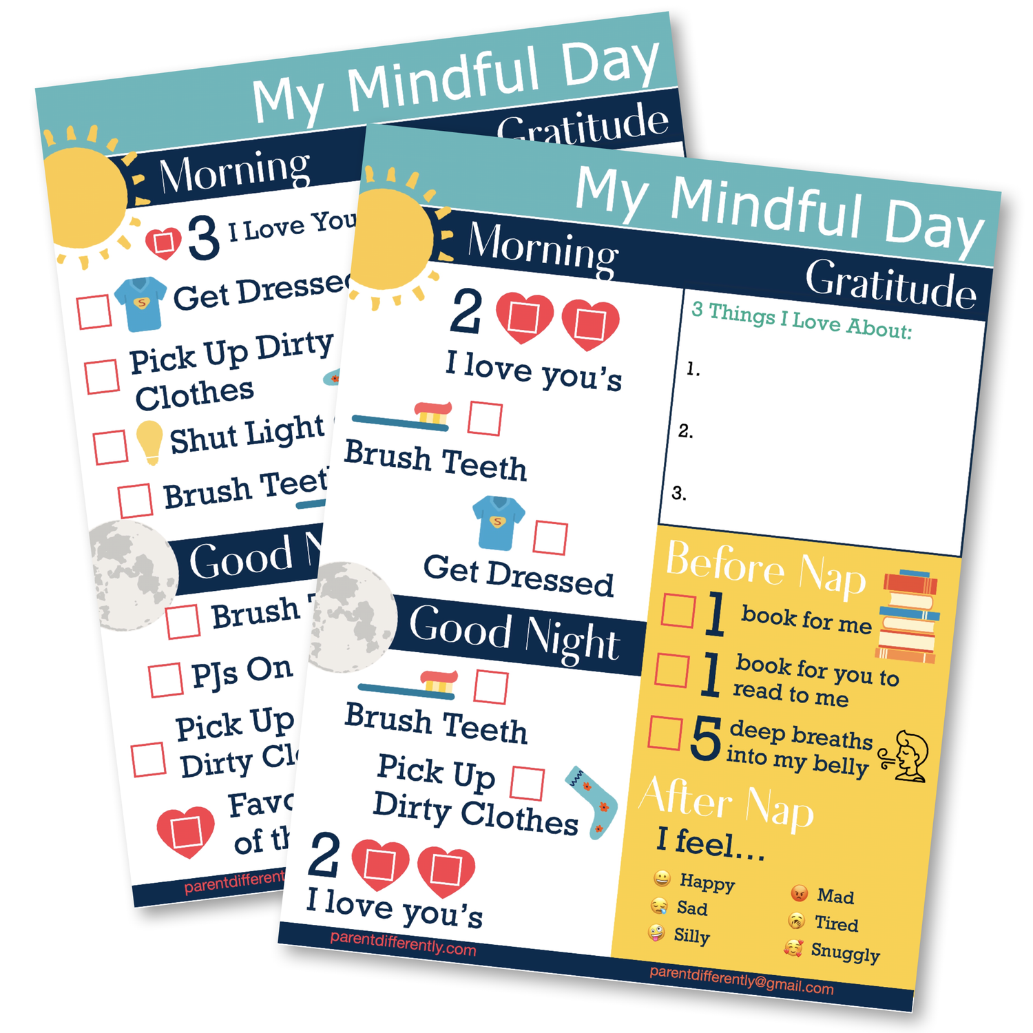My Mindful Day Checklists — Parenting with Gratitude