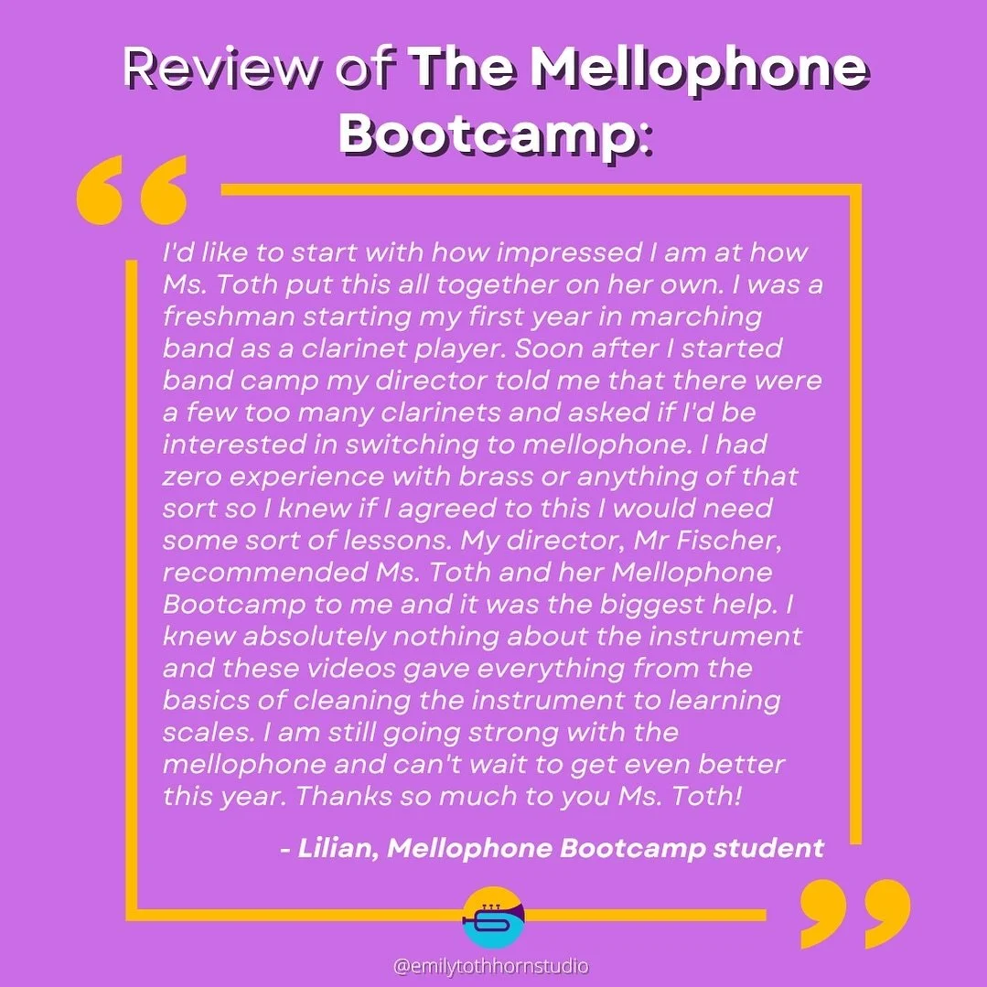 Emily Toth | French Horn and Brass Educator | Mellophone Bootcamp ...