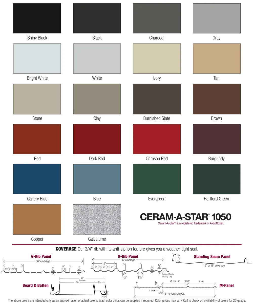 Our Color Options — JAG Buildings