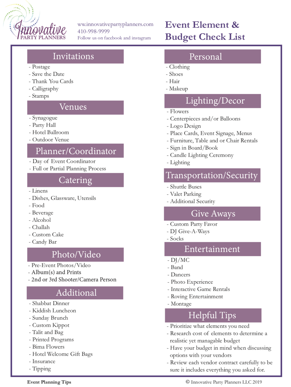 Mastering Your Event Budget | Innovative Party Planners | Event Design ...