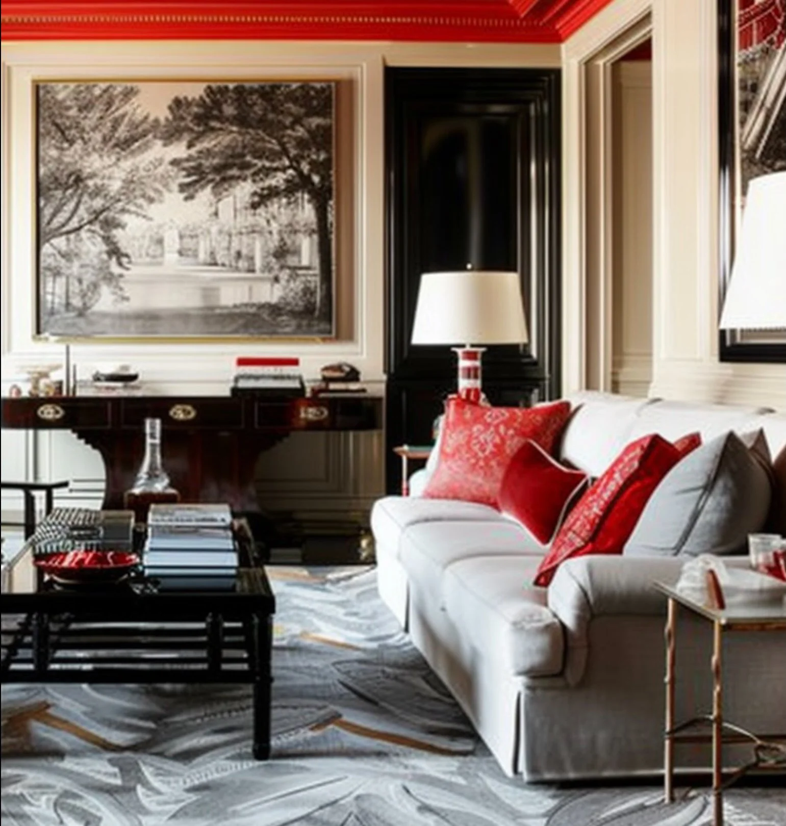"Unexpected red theory" in Interior Design — Lilabeth interiors