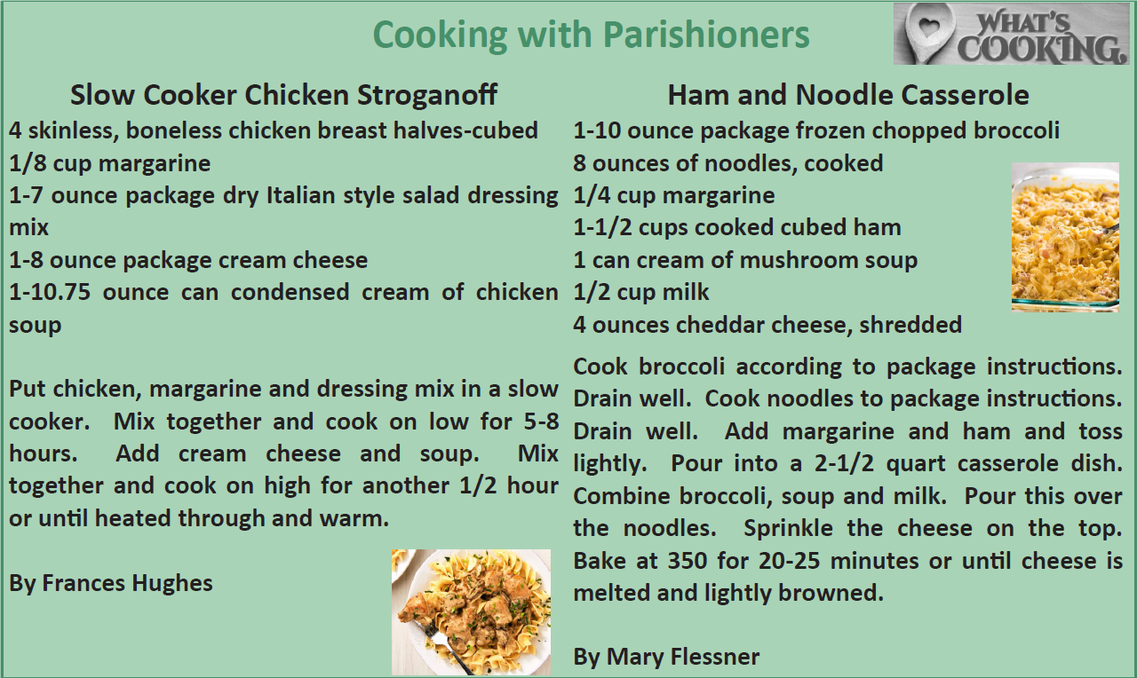 Cooking with Parishioners — St. Brigid Parish - St. Pat's Church