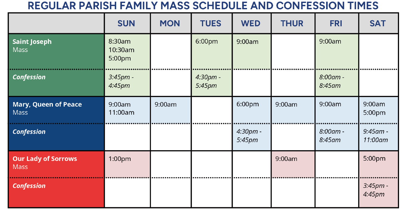 Mass Times — St. Joseph Catholic Church | Issaquah