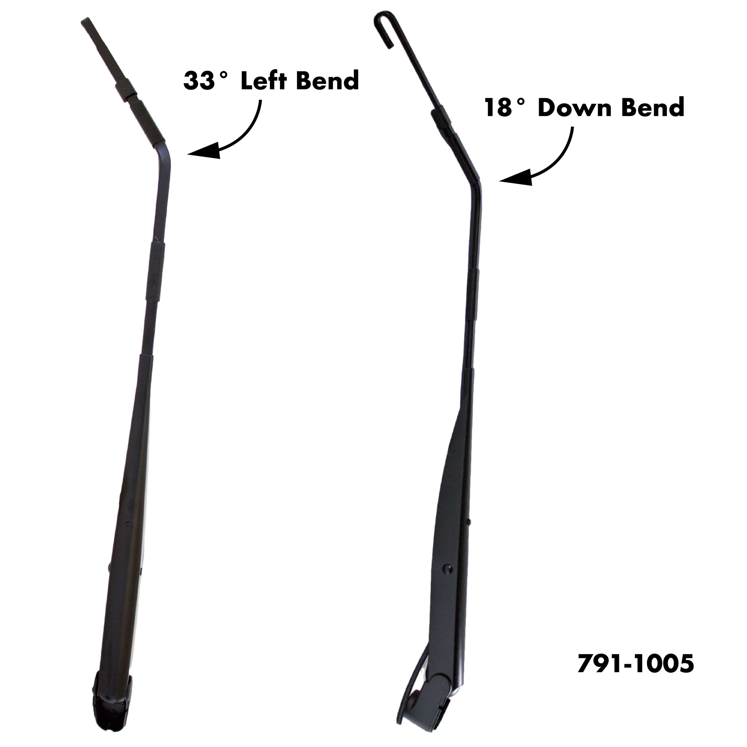 Commercial Duty Radial RV Wiper Arm, Wet, Tapered Knurl Interface — AM ...