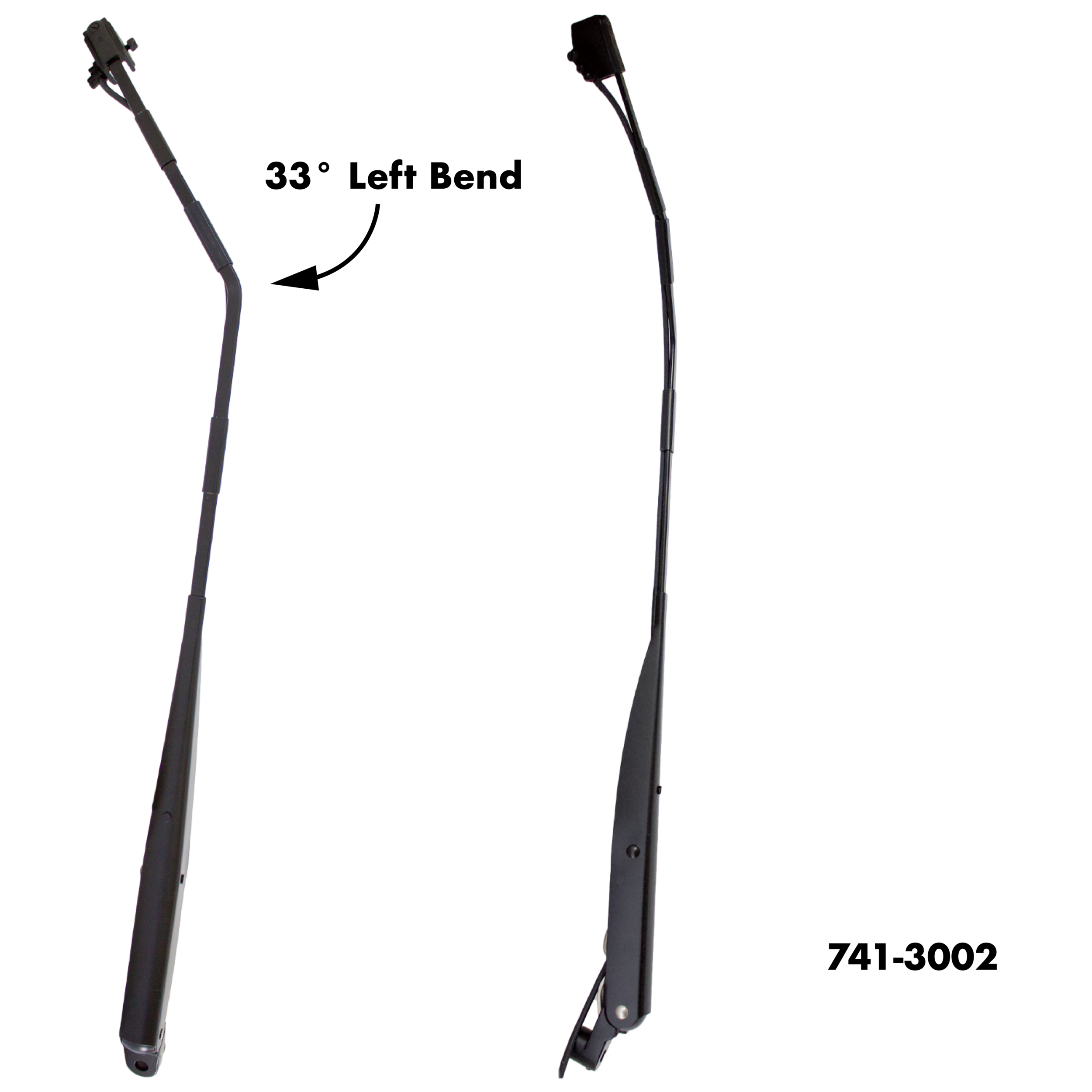 Commercial Duty Radial RV Wiper Arm, Wet, Tapered Knurl Interface — AM ...