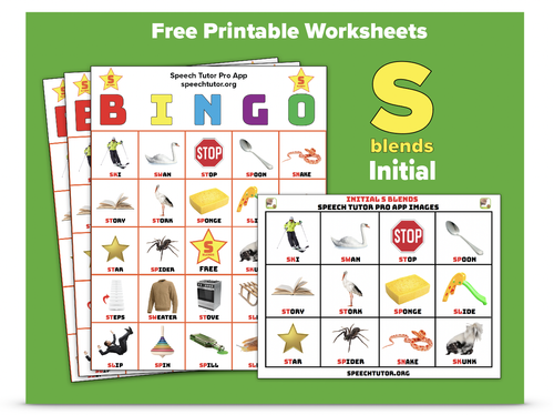 Free Articulation Worksheet Downloads — Speech Tutor