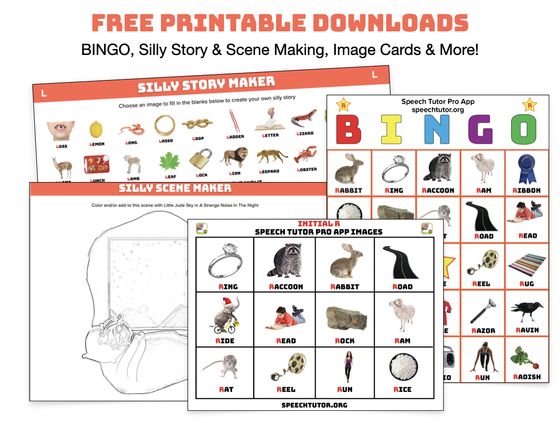 Free Articulation Printable Images & Worksheets — Speech Tutor