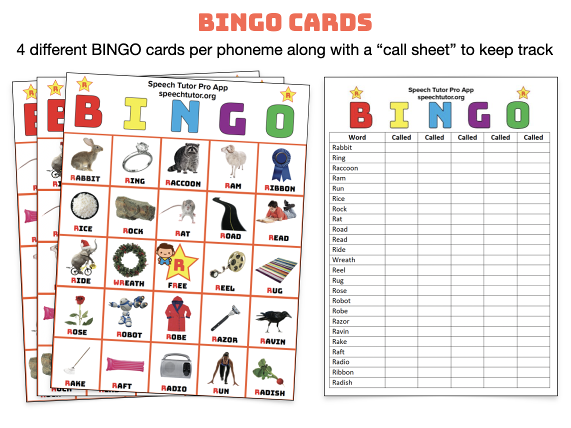 Free Articulation Printable Images & Worksheets — Speech Tutor