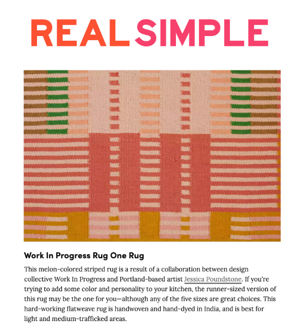 Real Simple Names Jessica Poundstone Rug as One of "The 20 Best Rugs ...