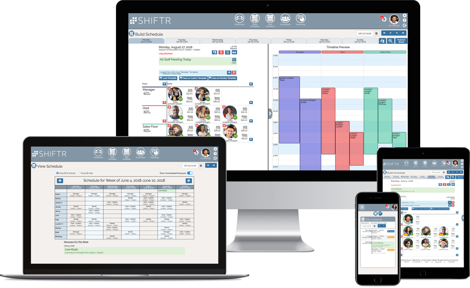 Shiftr Employee Scheduling Time Clock