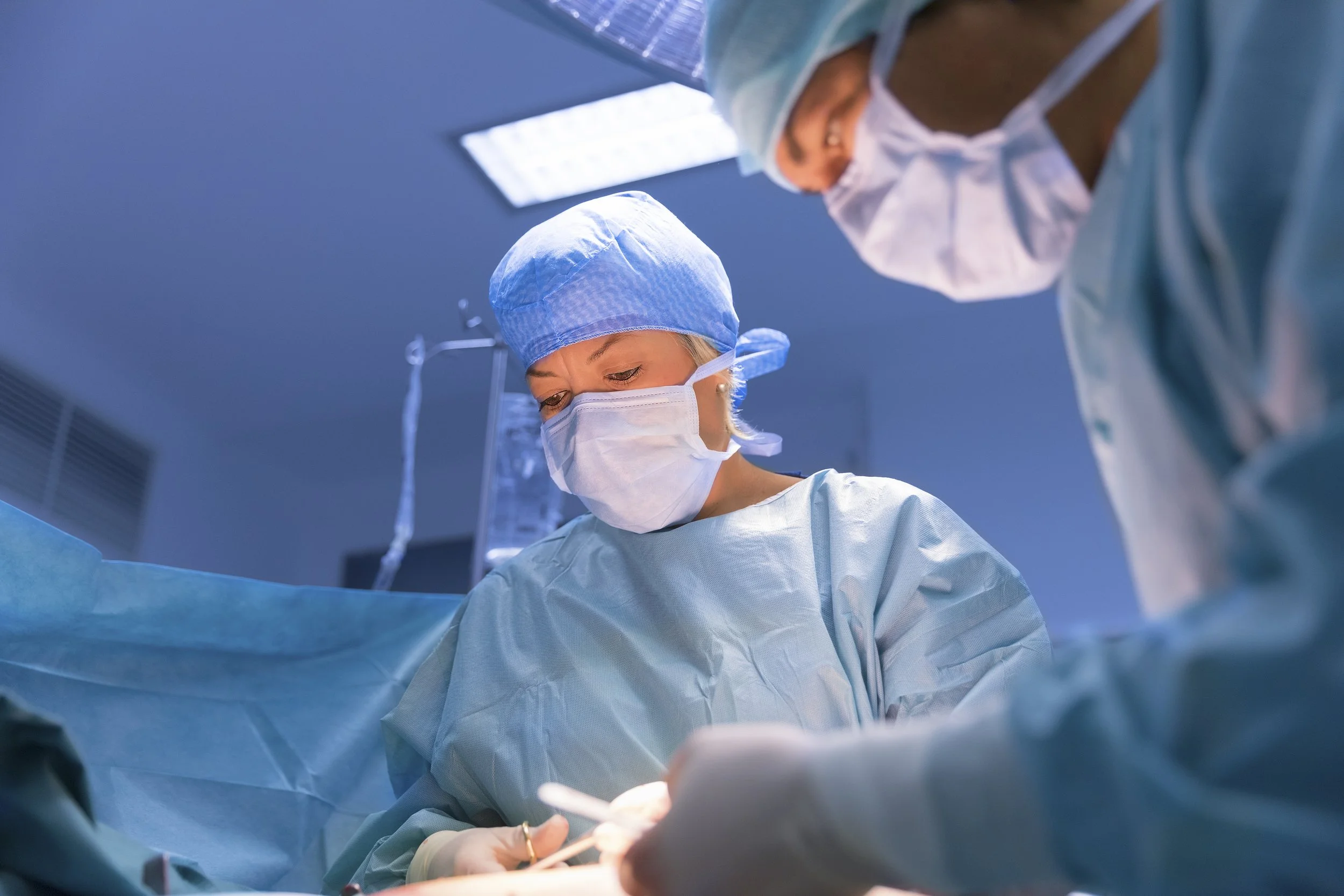 Lock Stitch Technique — Deep Blue