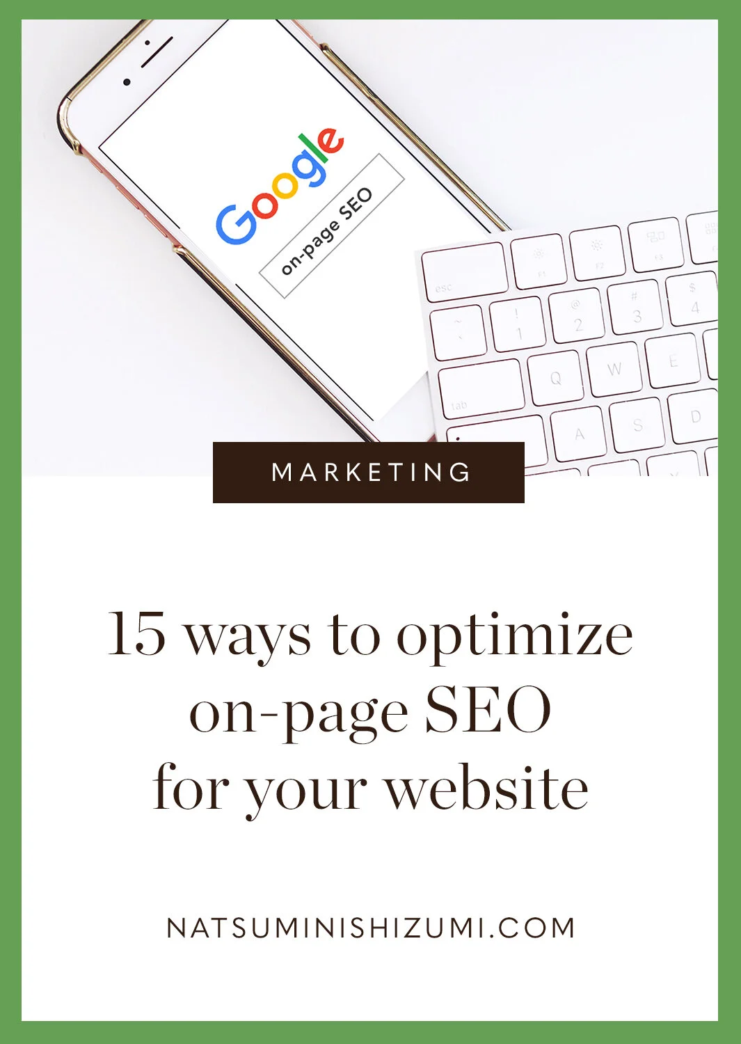 15 ways to optimize on-page SEO for your website - Natsumi Nishizumi ...