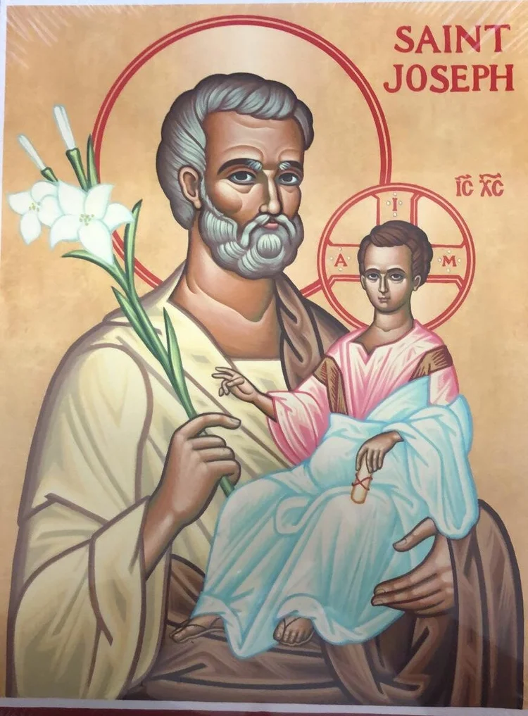 St Josephs Icon & Sanctuary Candle — St. Michael's Catholic Church