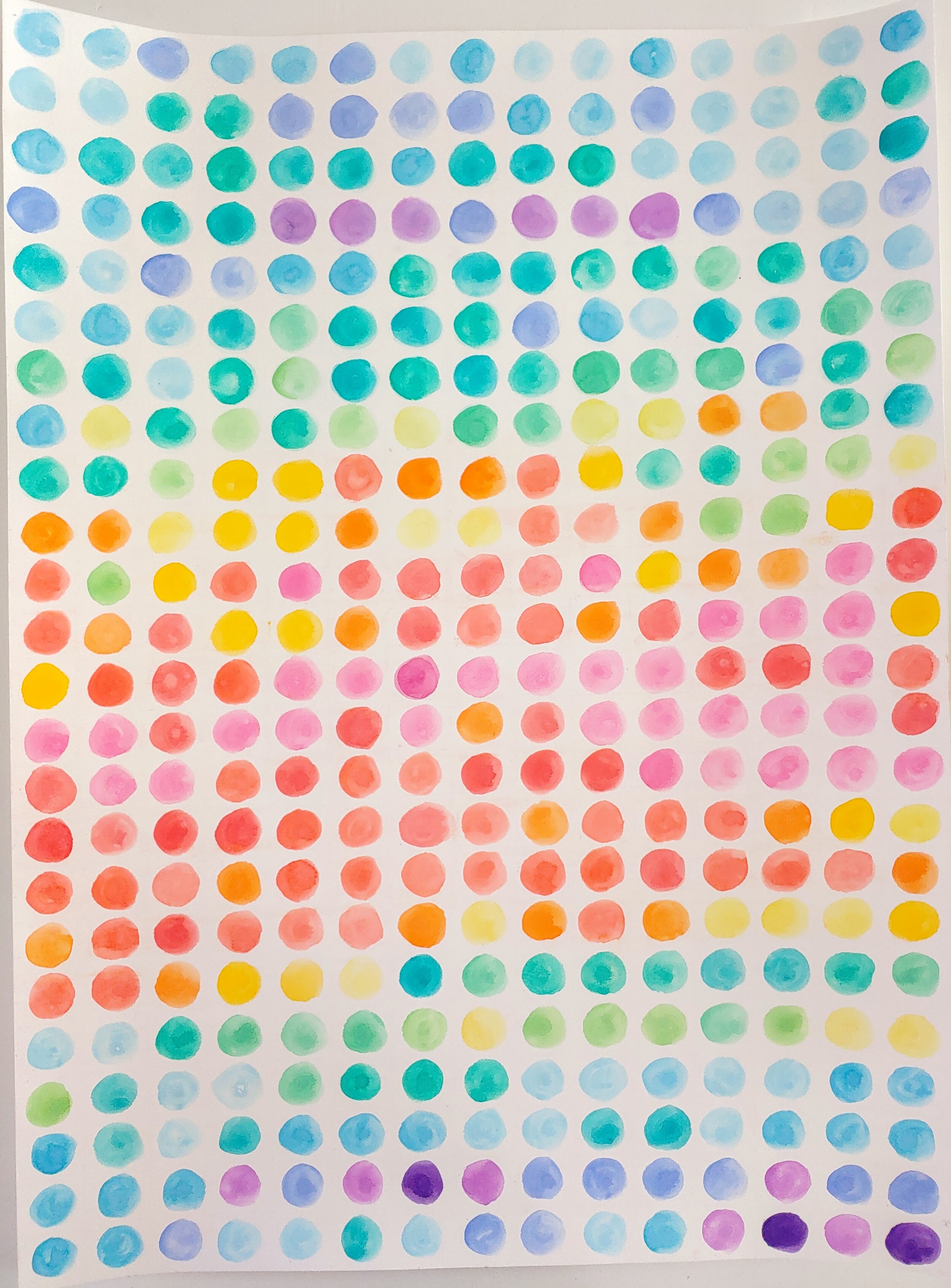 Temperature Watercolor Painting — Apricot Polkadot