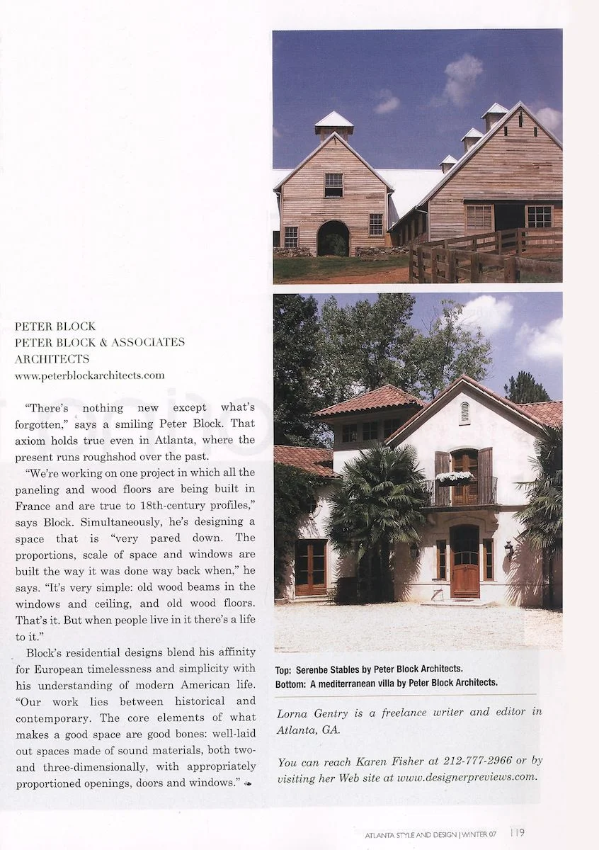 Articles — Peter Block Architects