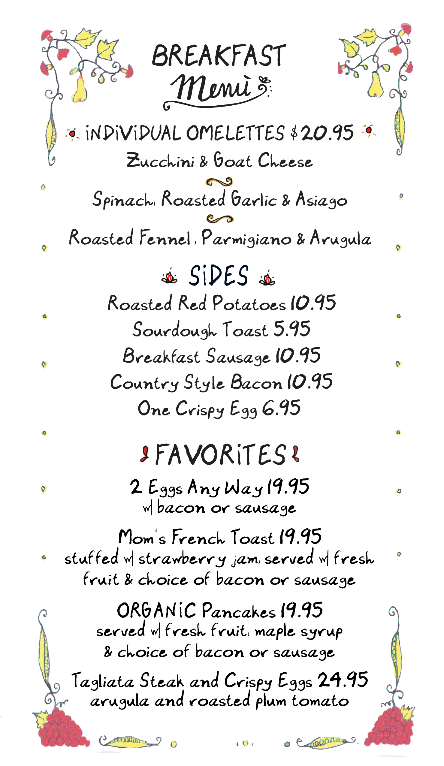 Frank Restaurant Lunch Menu | Tasty Italian Lunch Options — Frank