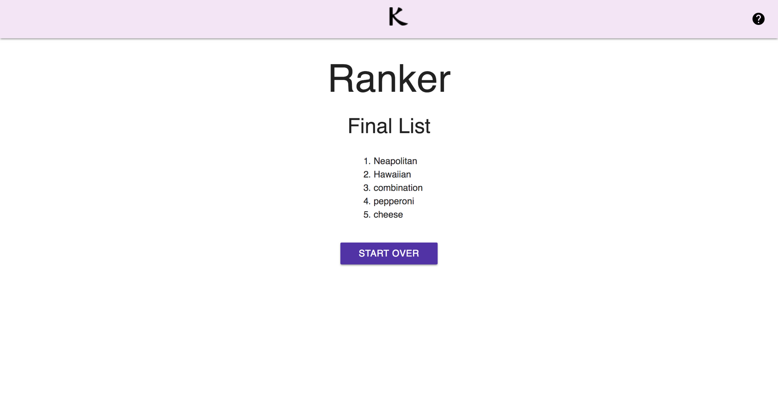 Ranker — Karen Lin
