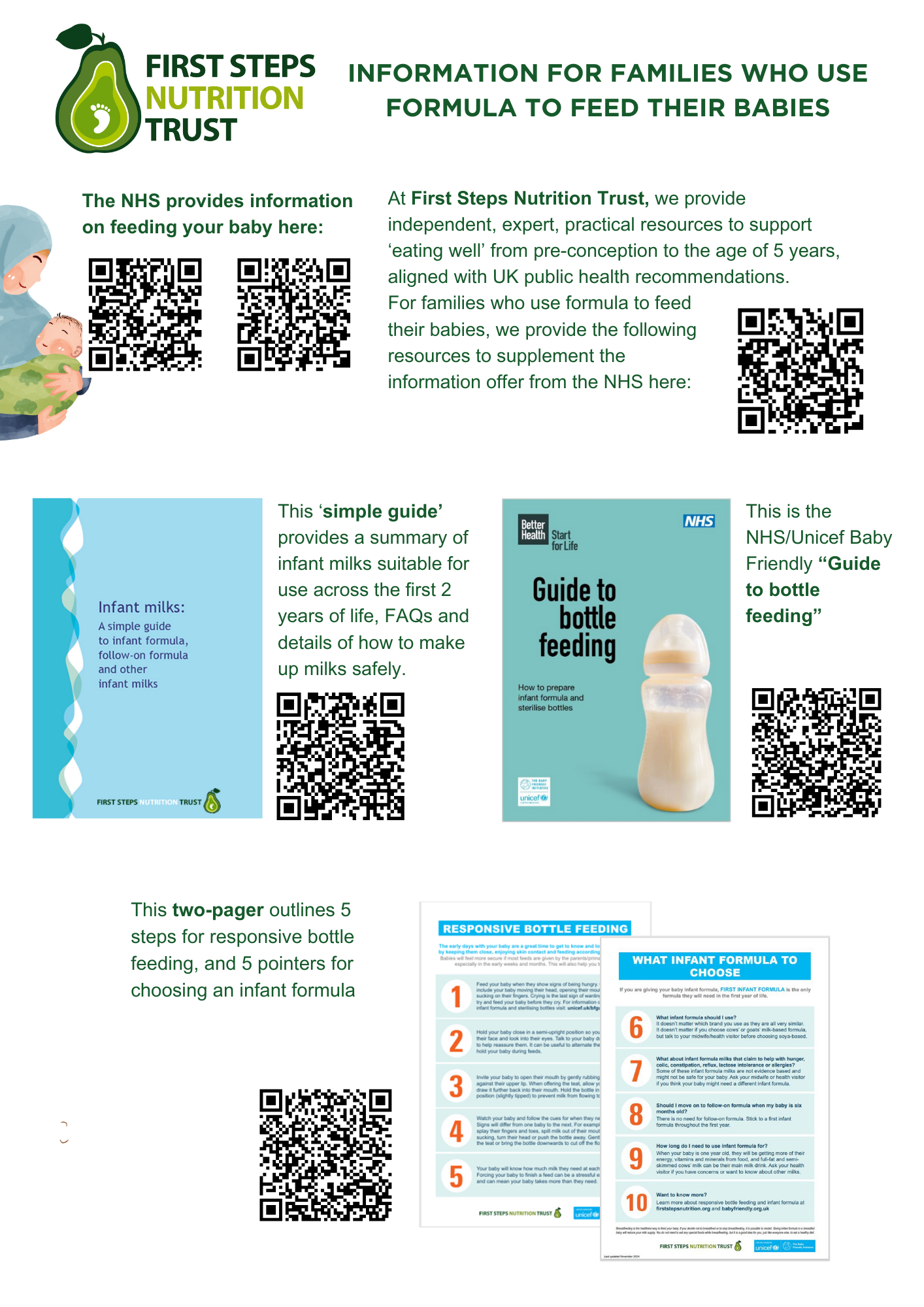 Infant milks for parents & carers — First Steps Nutrition Trust